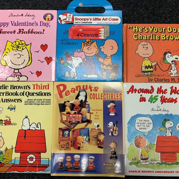 Other | 6 Peanuts Book Lot Price Guide Charlie Brown Snoopy Charles ...